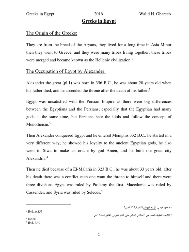 Greeks in Egypt | PDF | Ptolemaic Kingdom | Cleopatra