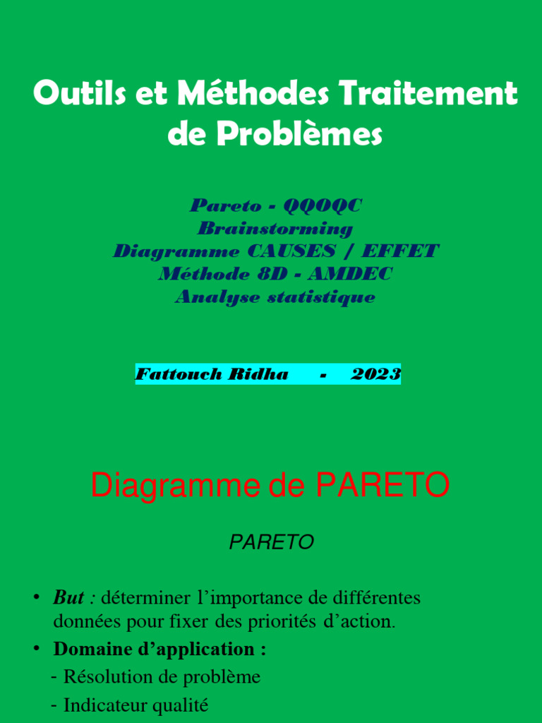 Les Outils de Lean Management (Traitement de Probl - Me) | PDF
