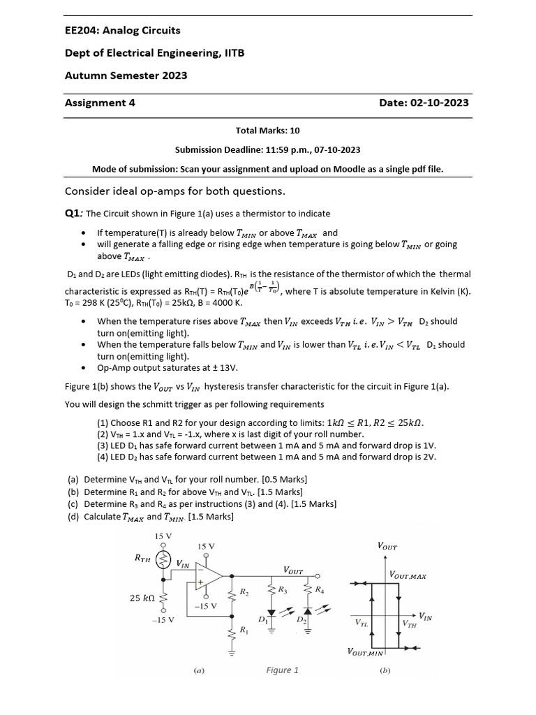 EE204 Assignment 4 Autumn 2023 | PDF