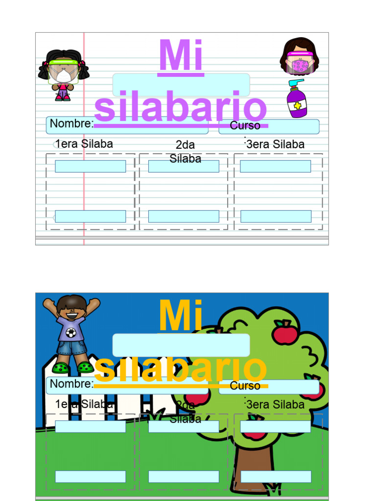 Silabario Primera, Segunda y Tercera Silaba | PDF
