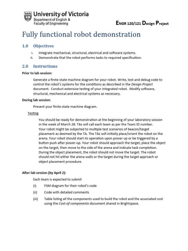 Integrated Systems Test Rubric | PDF | Robot | Robotics