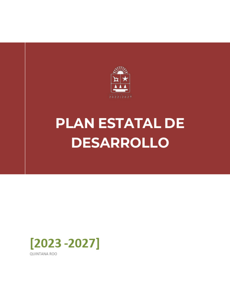 Plan de Desarrollo de Quintana Roo 2023-2027 | PDF | Sustentabilidad | Economias