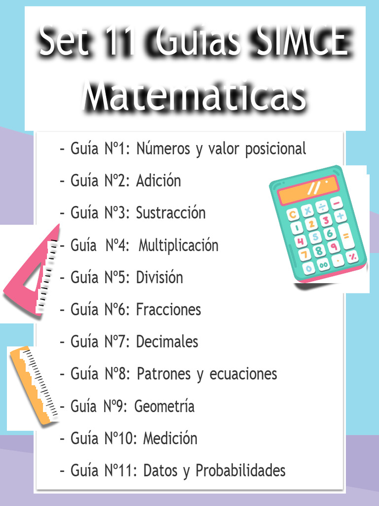 Set Guías SIMCE | PDF | Sustracción | Ángulo