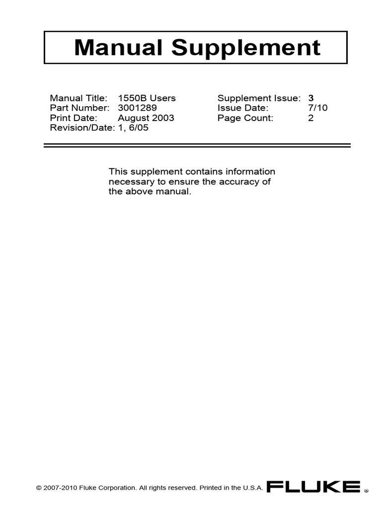 Especificación Fluke 1550b | PDF | Capacitor | Insulator (Electricity)