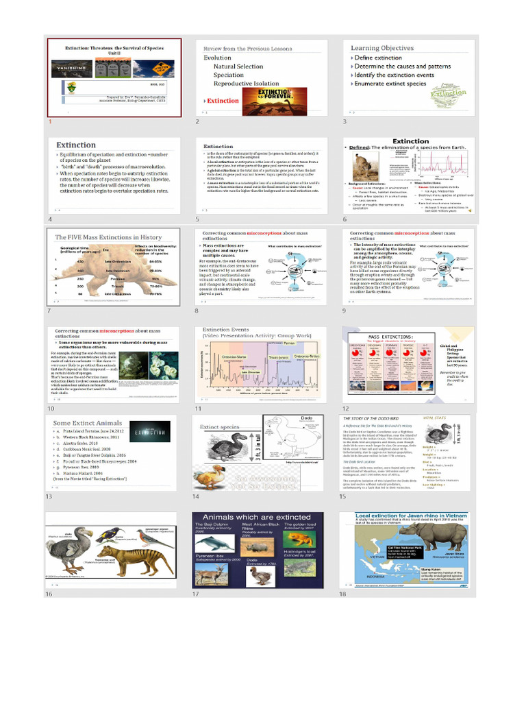 Handouts - Unit II. C. Extinction | PDF Handouts - Unit II. C. Extinction | PDF
