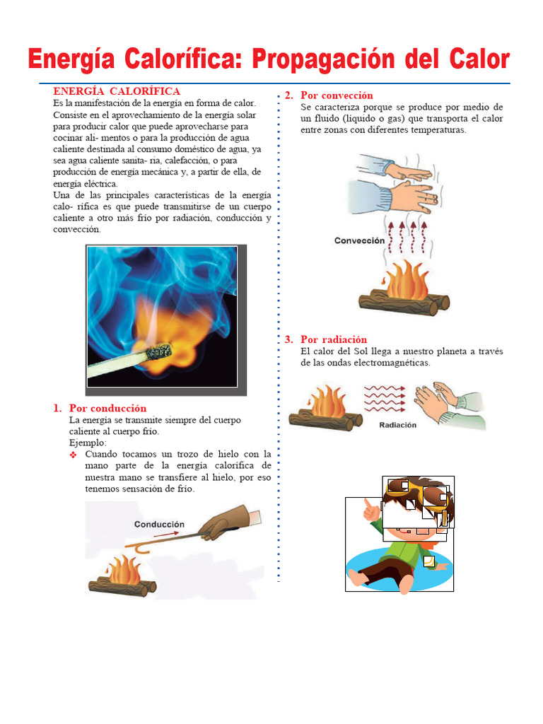 Energía Calorífica para Cuarto de Primaria | PDF | Calor | Conduccion ...