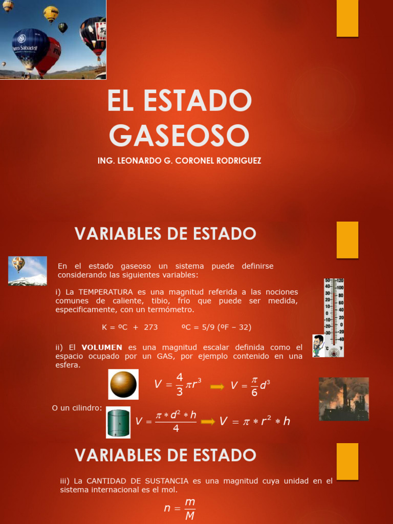 EL ESTADO GASEOSO (Parte 1) | PDF | Gases | Presión