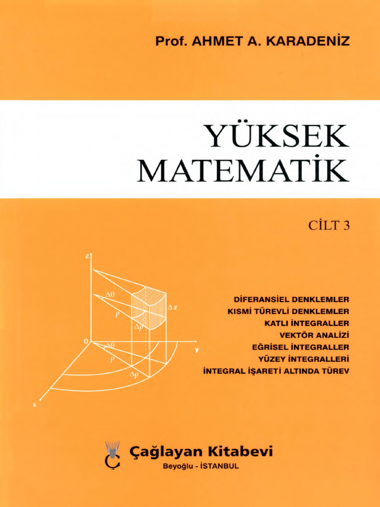 Yüksek Matematik - Cilt 3 (Ahmet Karadeniz) (Z-Library) | PDF