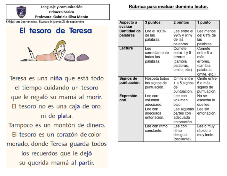 Material de Estudio Texto El Tesoro de Teresa | PDF | Comunicación ...