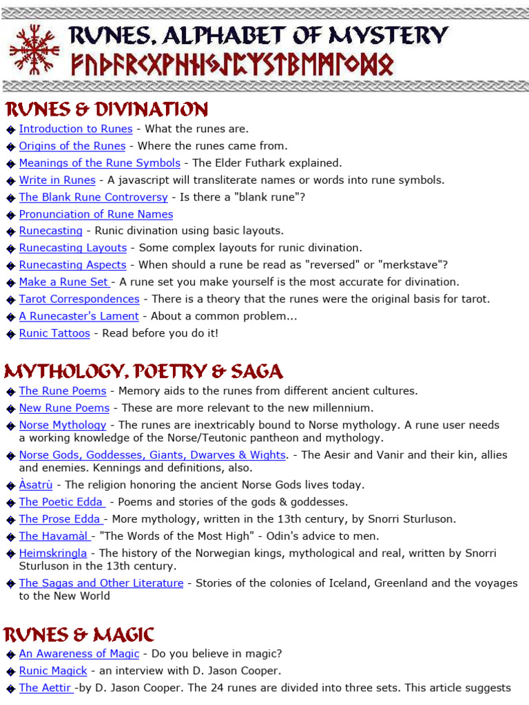 Introduction To Runes | PDF | Runes | Etruscan Civilization