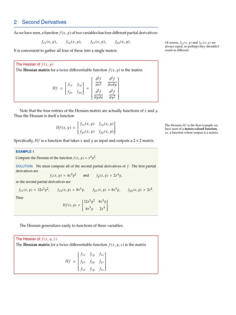 Second Derivatives | PDF