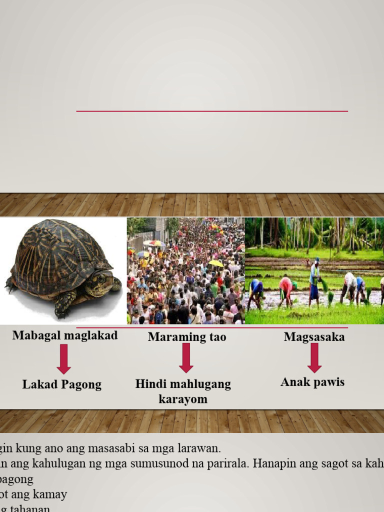 Filipino WK 5 Day 1 (Sawikain) | PDF