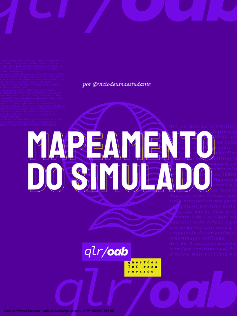 Mapeamento Dos Simulados | PDF