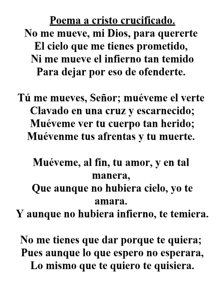 Poema A Cristo Crucificado | PDF