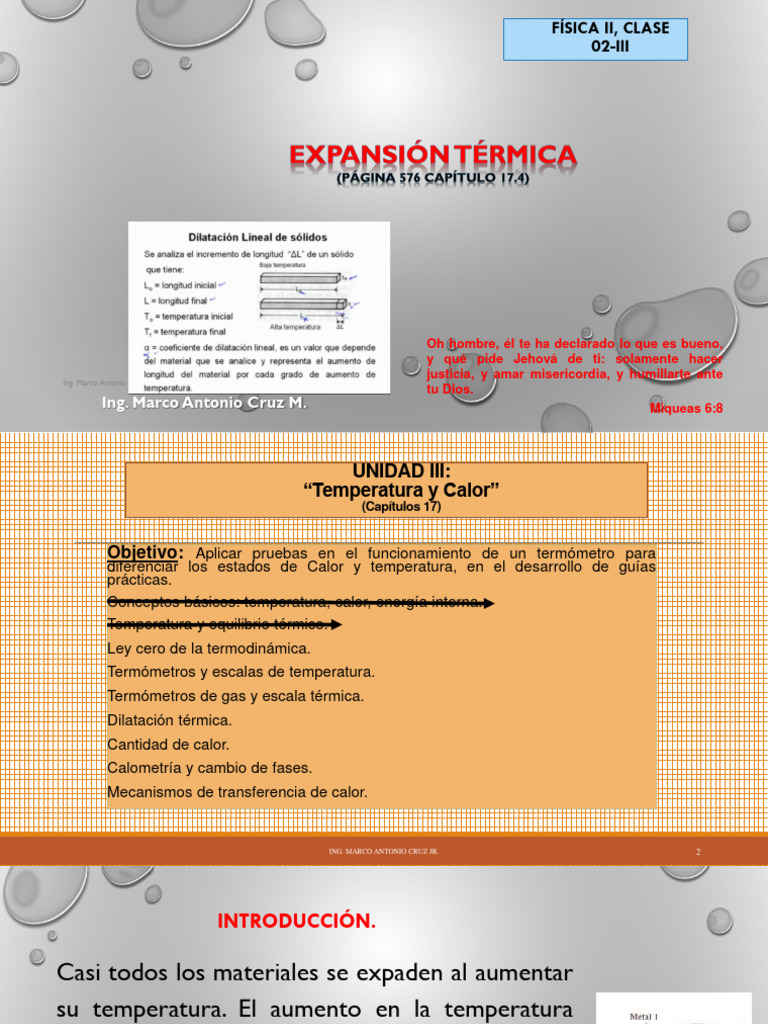 Clase 02 III | PDF | Calor | Expansión térmica