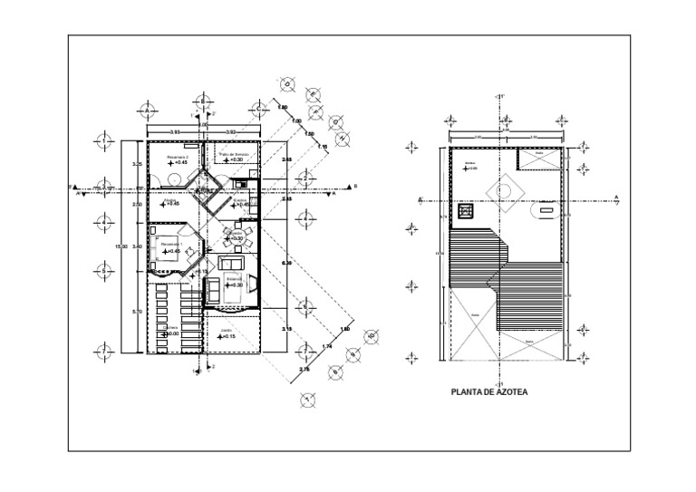 Plano de Azotea y Conjunto Arquitectónico | PDF