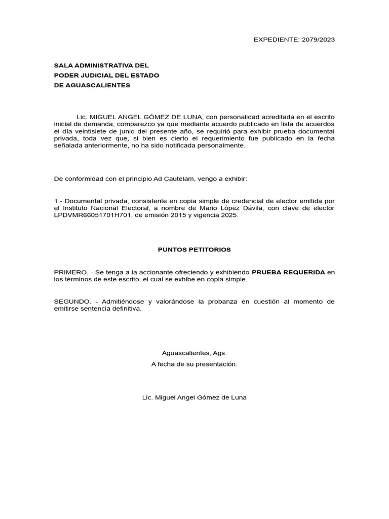 Cumplimiento de Requerimiento | PDF