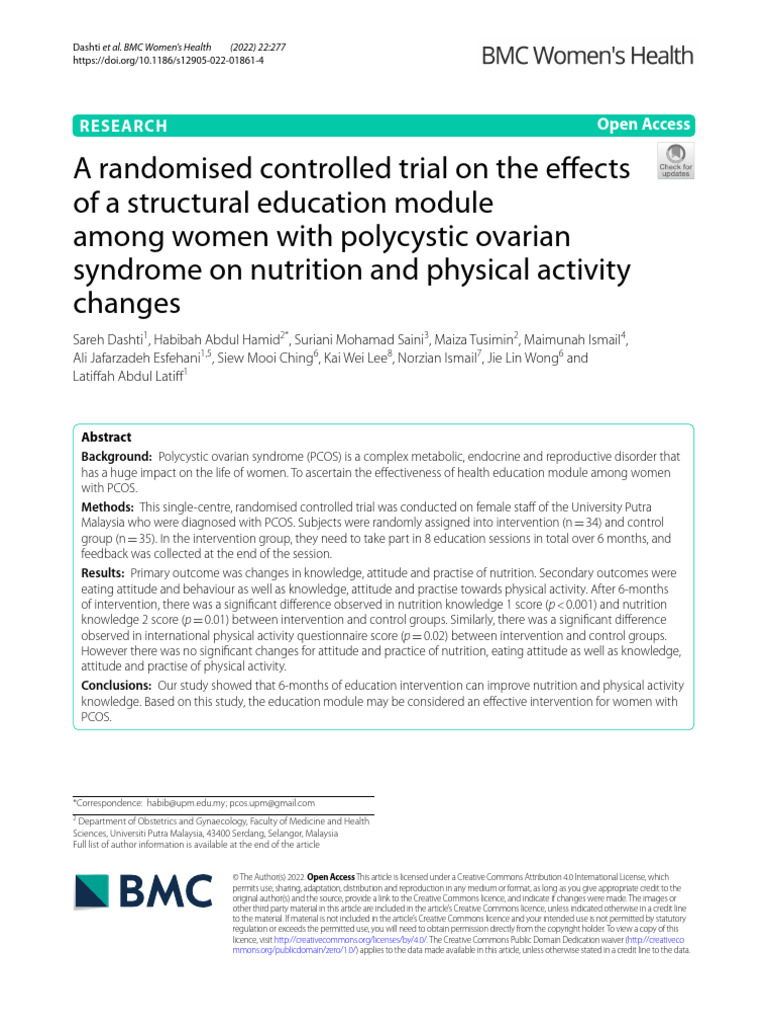 A Randomised Controlled Trial On The Effects Of Structural Education