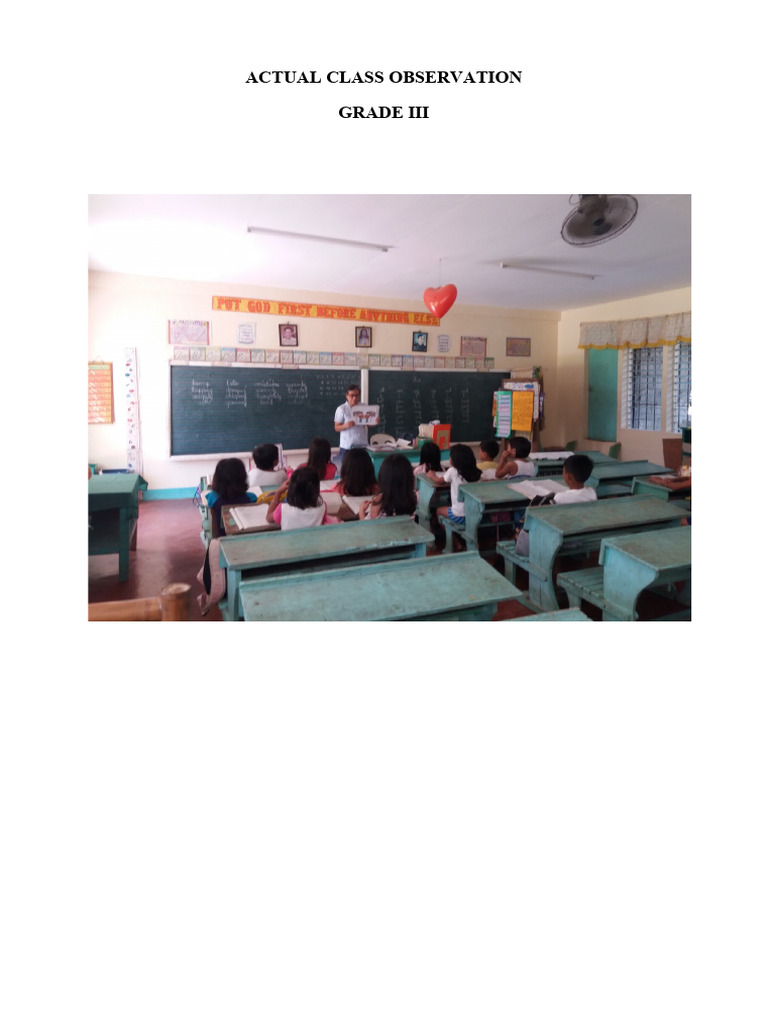 Class Observation Reports for Grades III & VI | PDF
