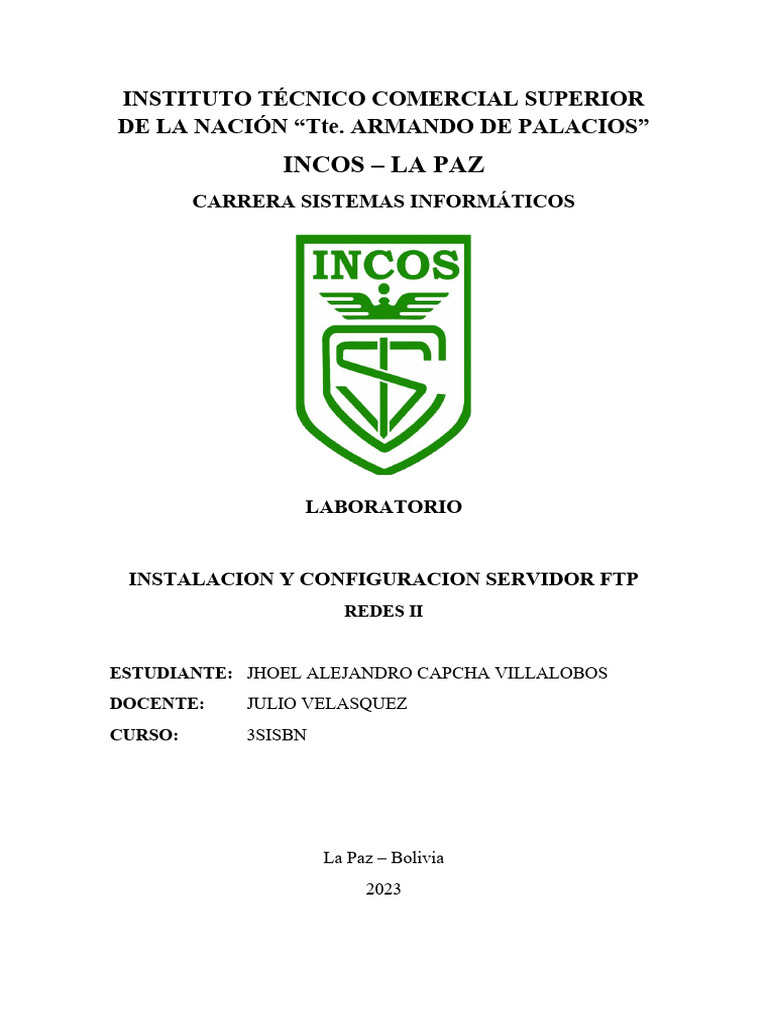 Instalación y Configuración de Servidor FTP | PDF | Protocolo de transferencia de archivos ...