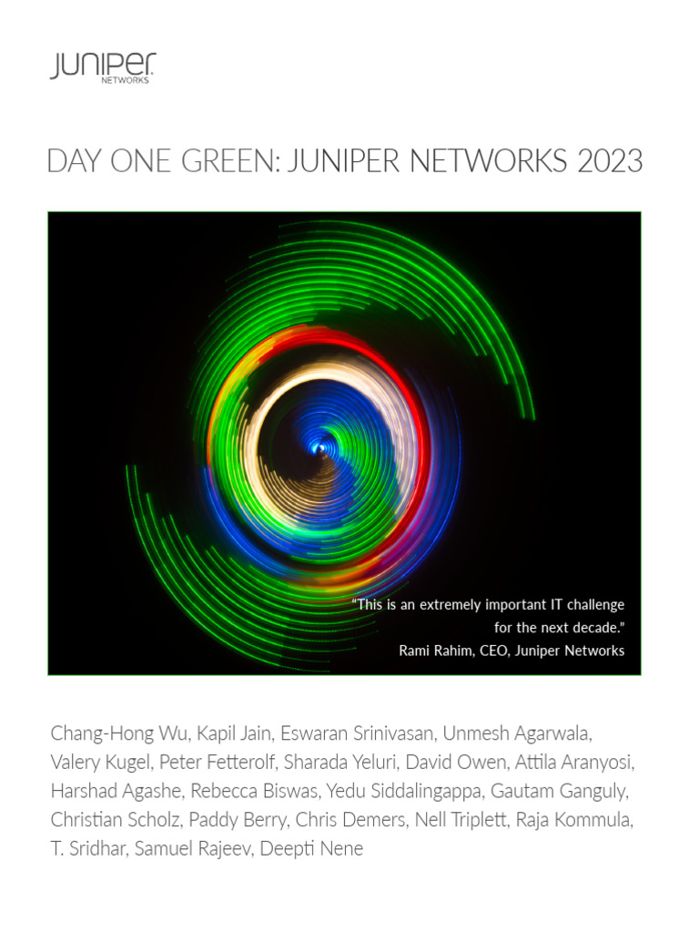 Day One Green Juniper Networks 2023 | PDF