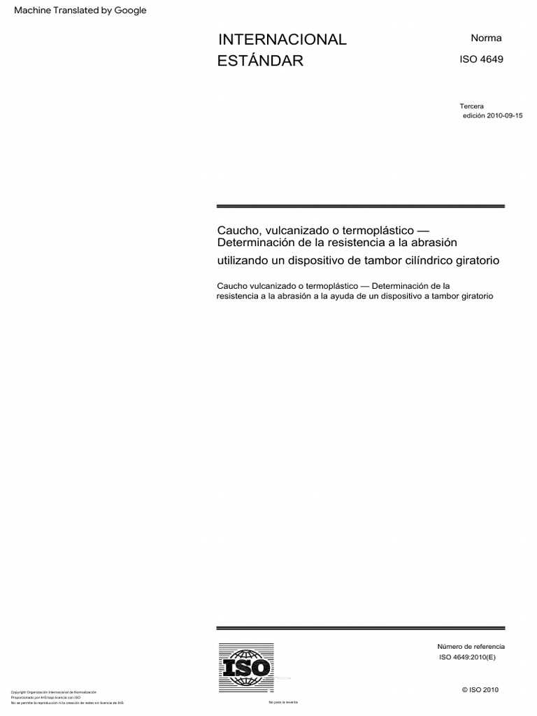 Iso-4649-2010. Español | PDF | Abrasivo | Organización internacional ...