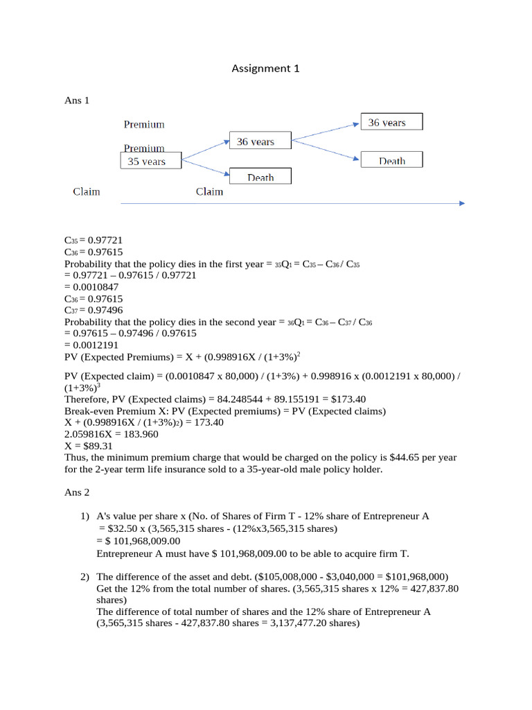 FINA 4471 Assignment 1 | PDF