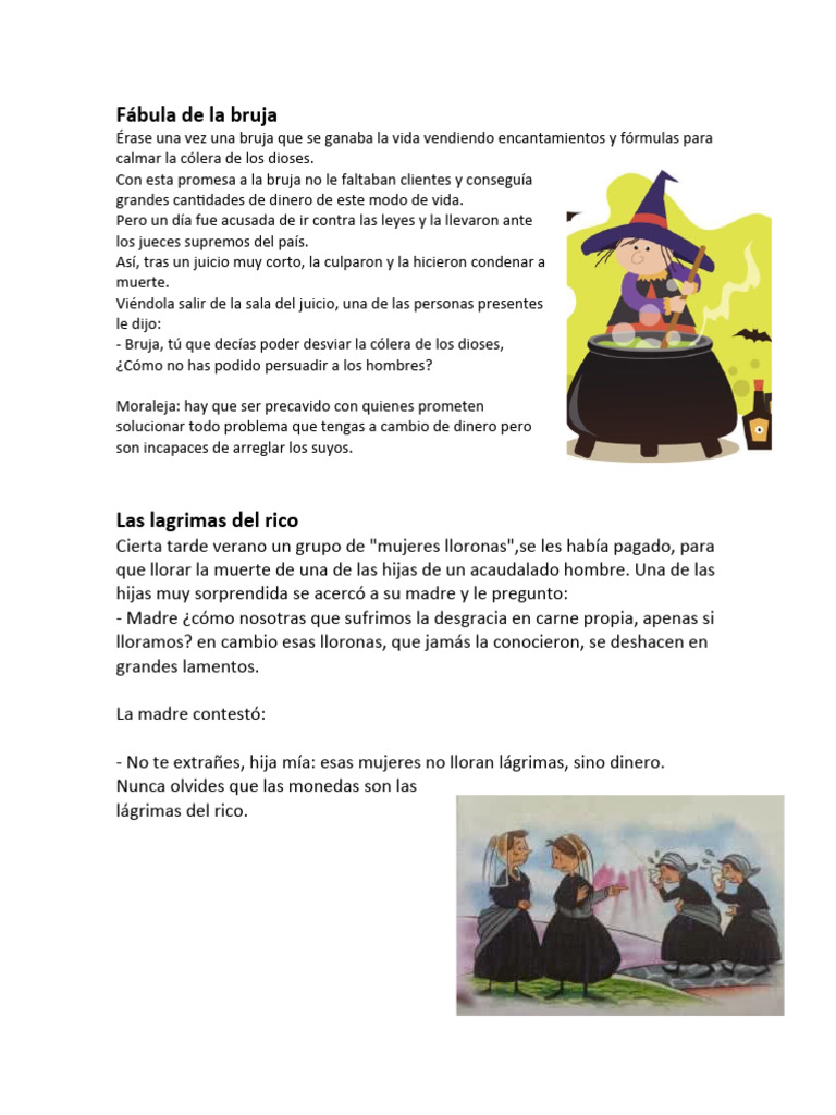 Fábula de La Bruja | PDF
