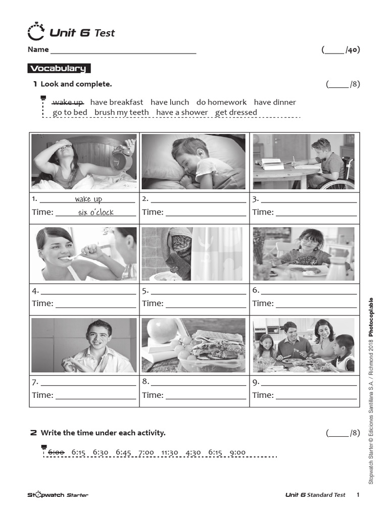 TRM SWS Standard Test U6 | PDF