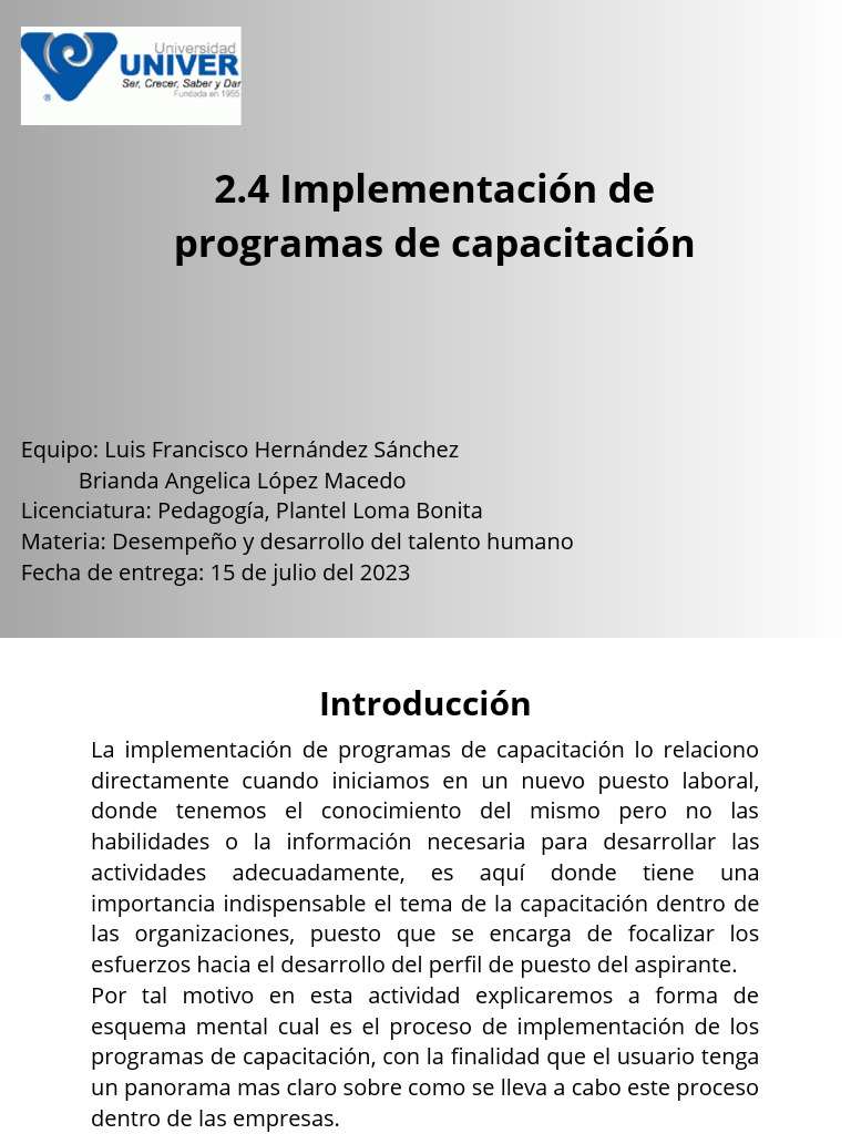 Implementacion de Programas | PDF
