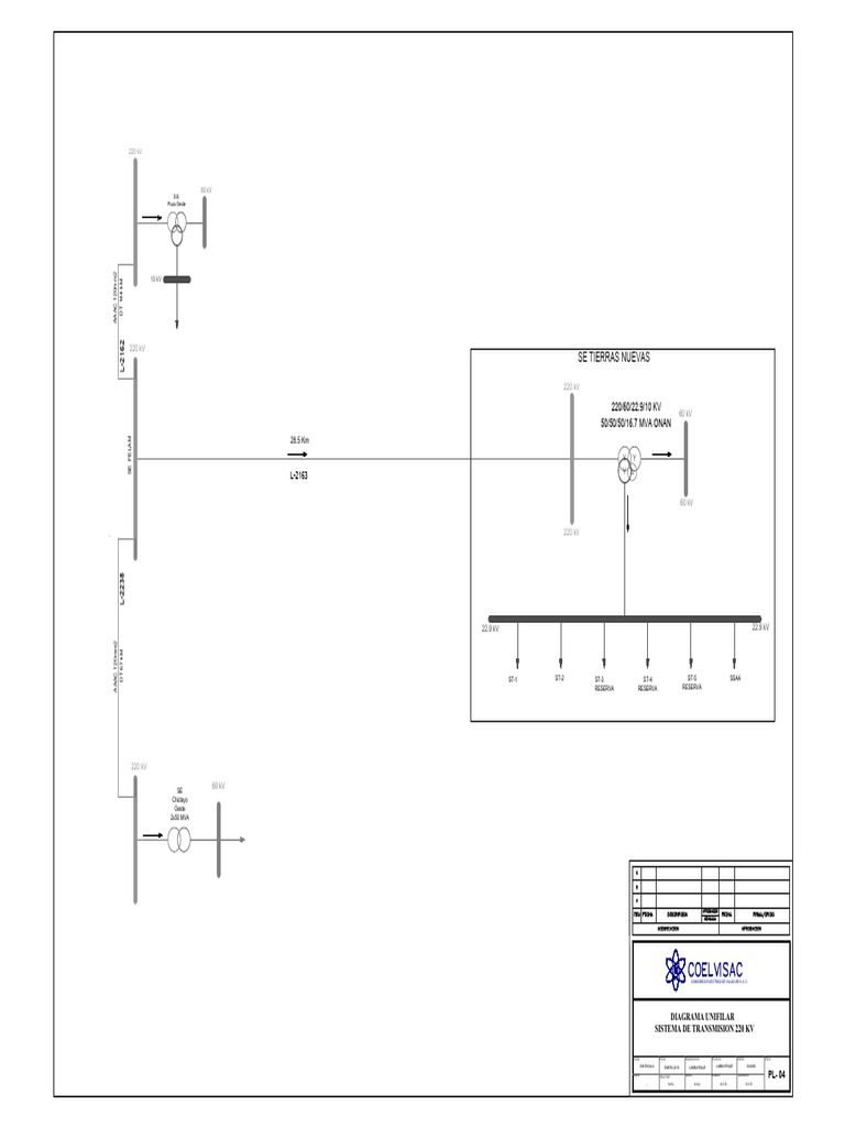 Plano Unifilar Transmision | PDF