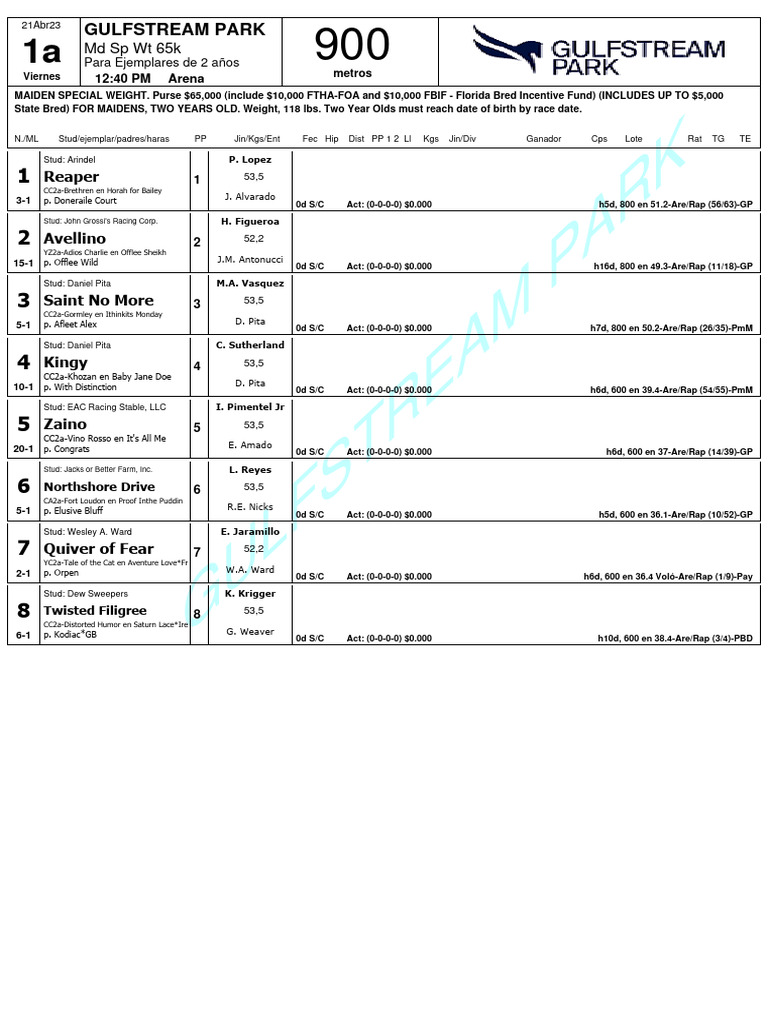 1 - Gulfstream Park RETROSPECTO | PDF