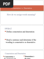 Denotative and Connotative Meanings | PDF | Semantics | Communication