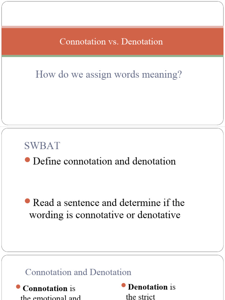 connotation_versus_denotation | PDF | Snake | Connotation