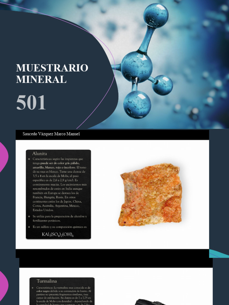 Muestrario Mineral 501 | PDF | Minerales | Calcita