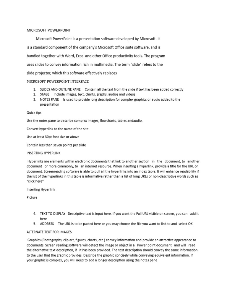 Microsoft Powerpoint | PDF