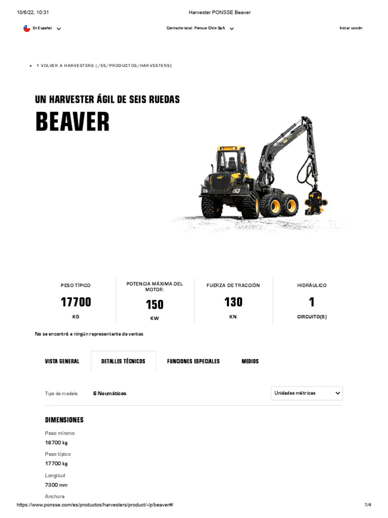 Harvester PONSSE Beaver | PDF