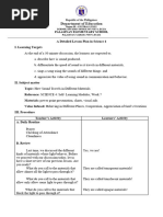 Detailed Lesson Plan Grade 5 Science | PDF | Force | Lesson Plan