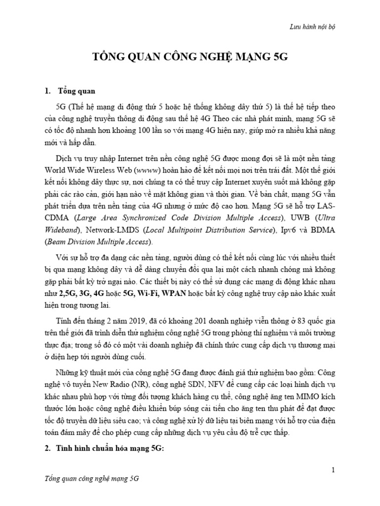 Tong Quan 5G | PDF