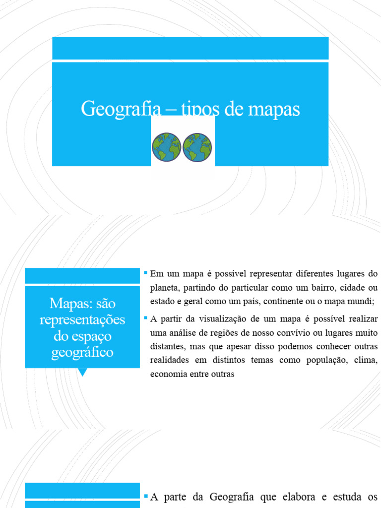 6 Ano Tipos de Mapas | PDF | Mapa | Geografia