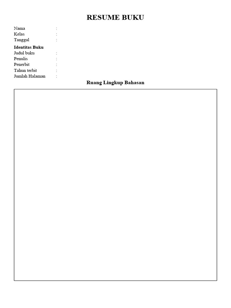 Format Resume Buku Pdf