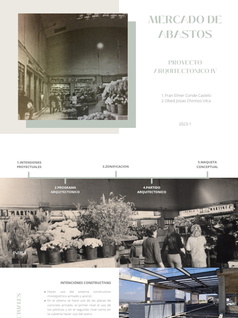 Proyecto 4 Mercado de Abastos | PDF | Diseño arquitectonico | Arquitectura
