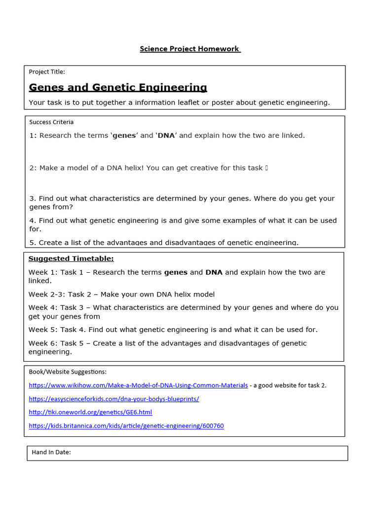 Genes and Genetic Engineering Project | PDF