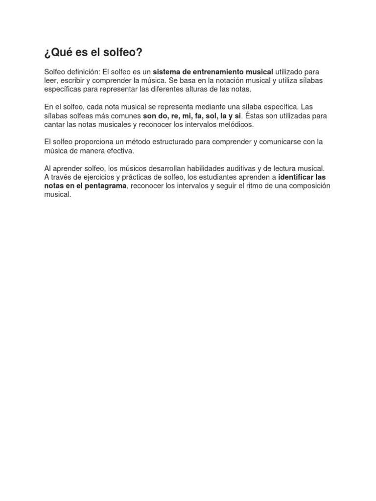 Qué Es El Solfeo | PDF
