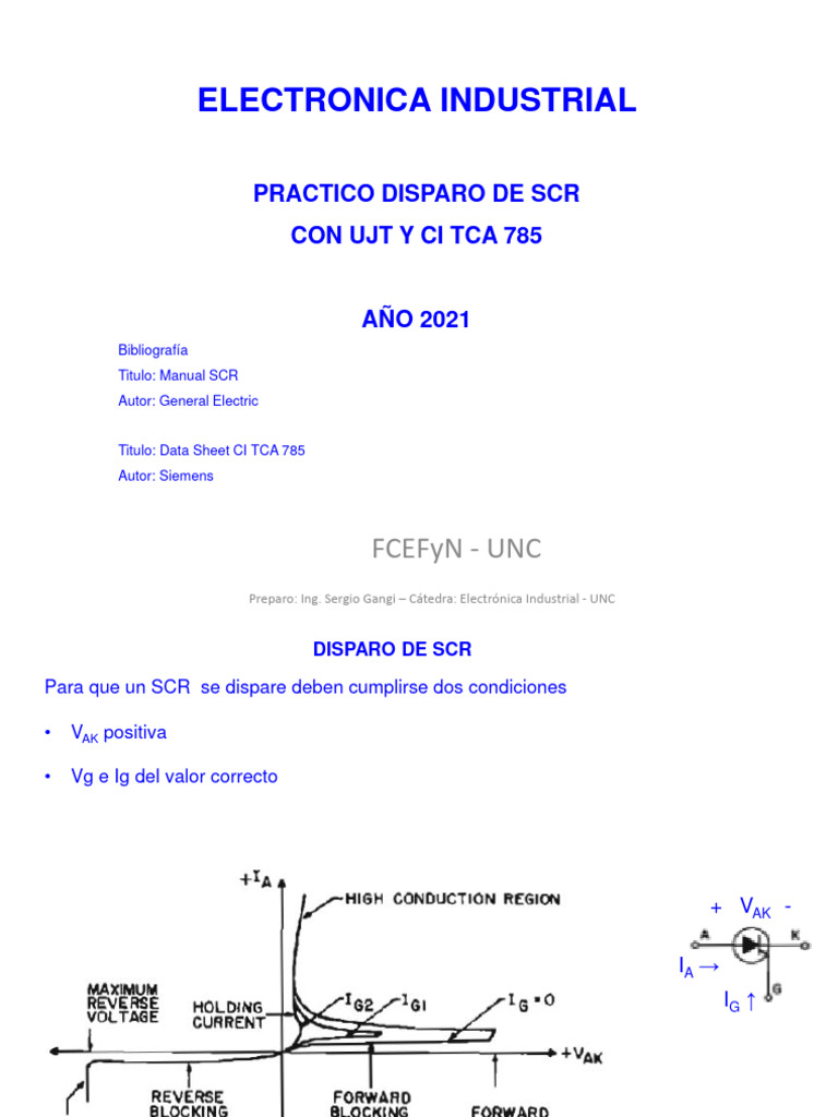 SCR Disparo Con Ujt Tca785 | PDF