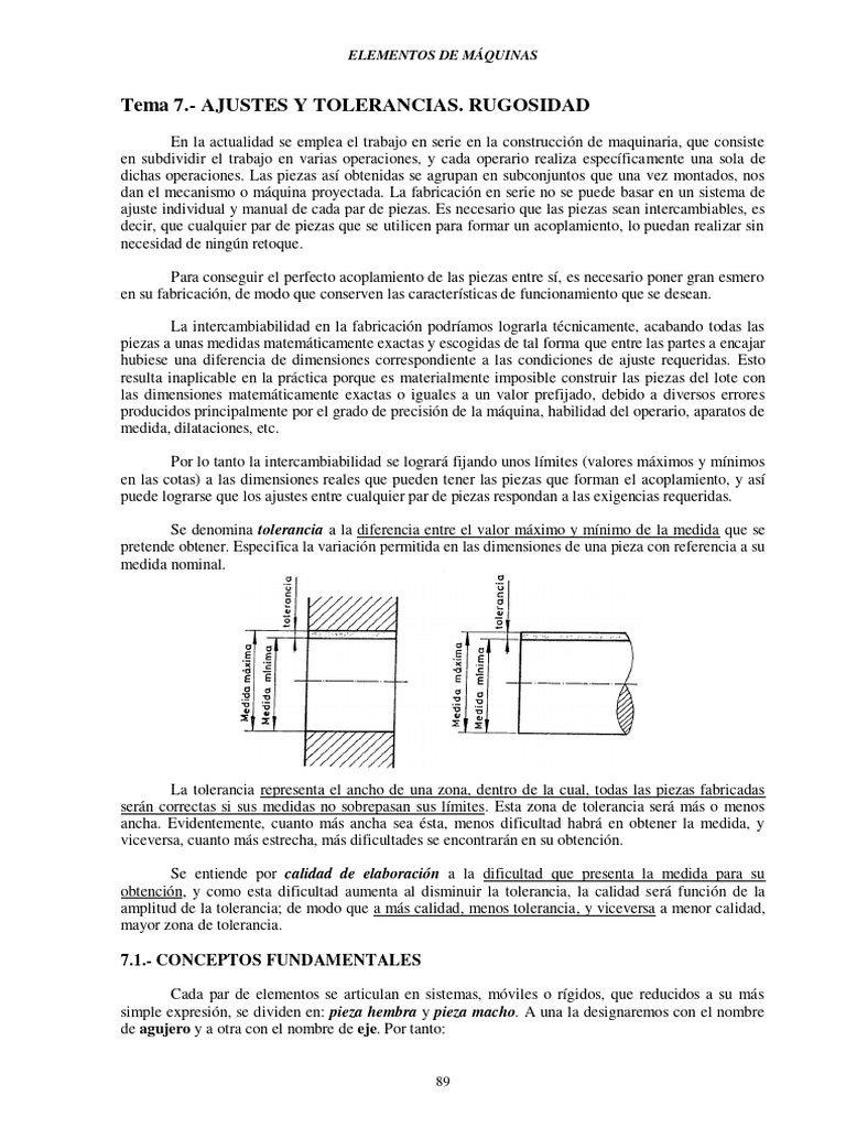 Tema 7 - Ajustes y Tolerancias | PDF | Tolerancia de ingeniería ...