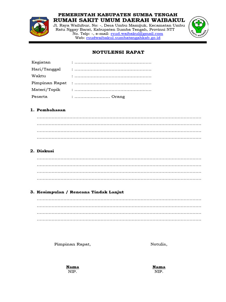 8 Template Notulen | PDF