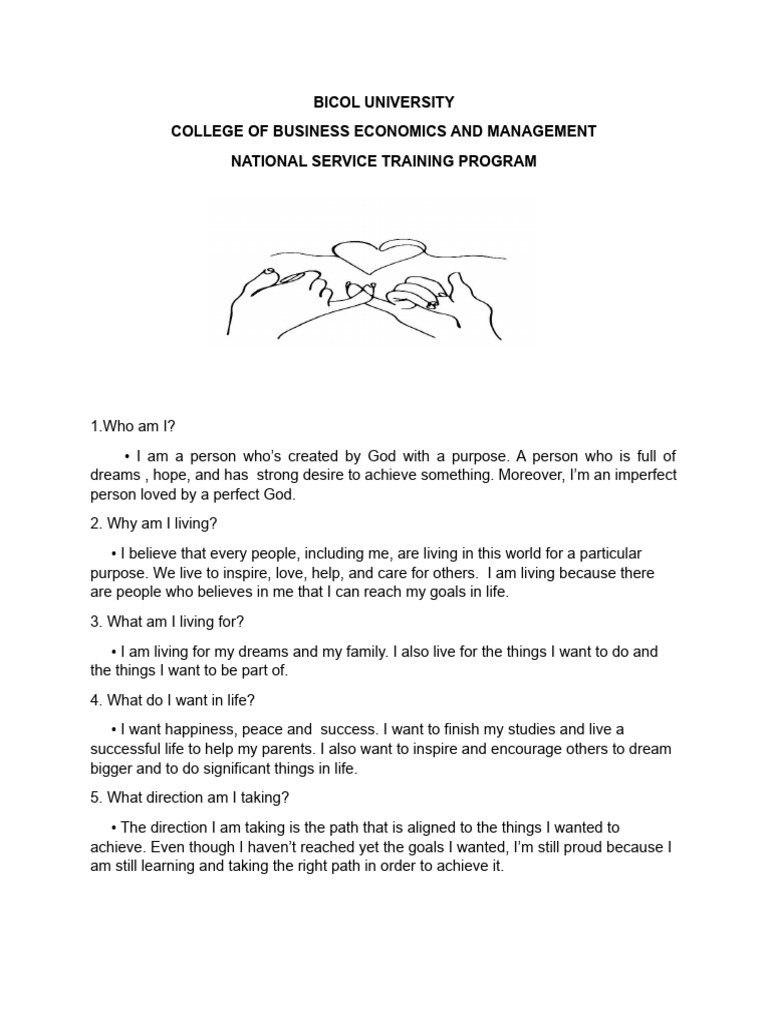 NSTP - Activity 1: Who Am I? | PDF