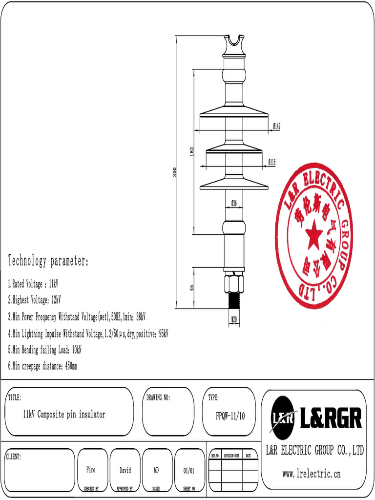 11kV Composite Pin Insulator-450mm1 | PDF