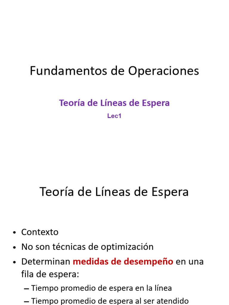 Lineas Espera Lec1 de 3 | PDF